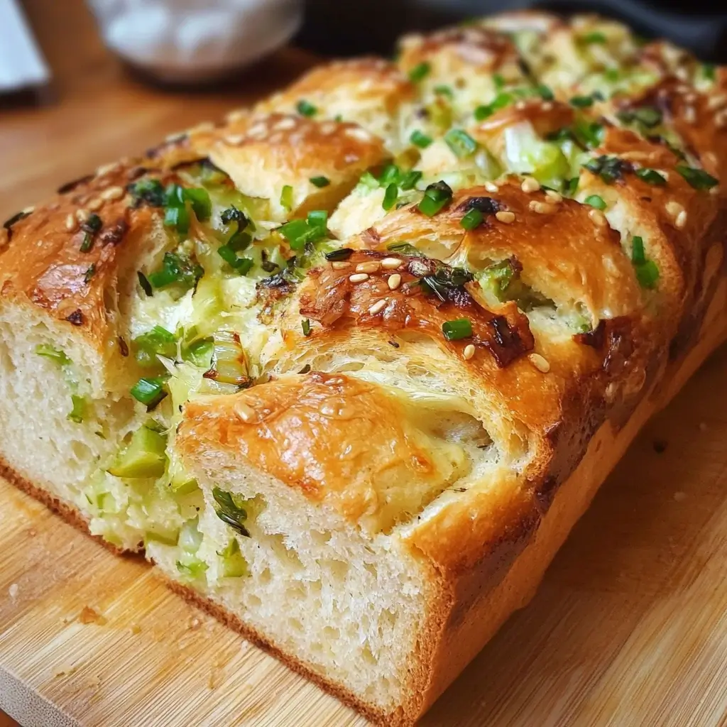 Green Onion Garlic Butter Bread Loaf Recipe – Recipe Whisper