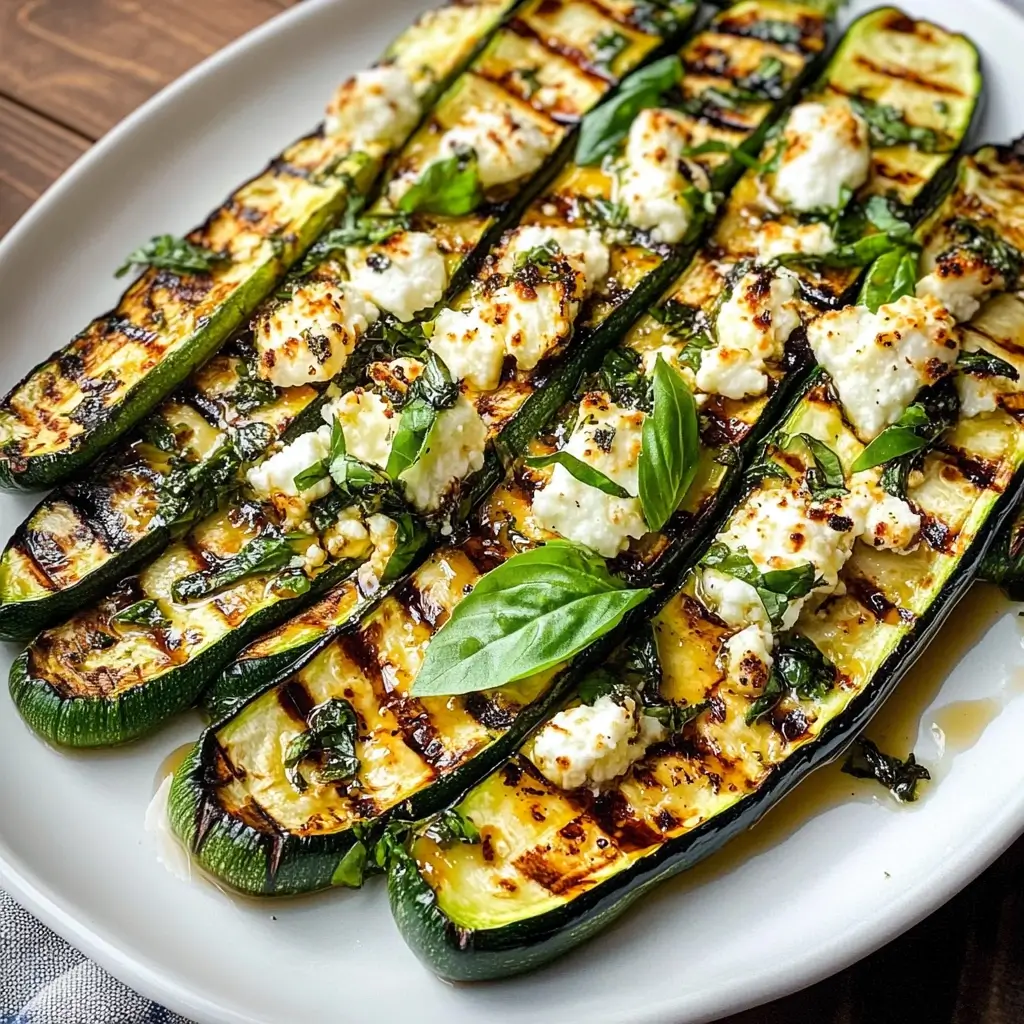 Grilled Zucchini with Goat Cheese, Basil & Honey Recipe – Recipe Whisper